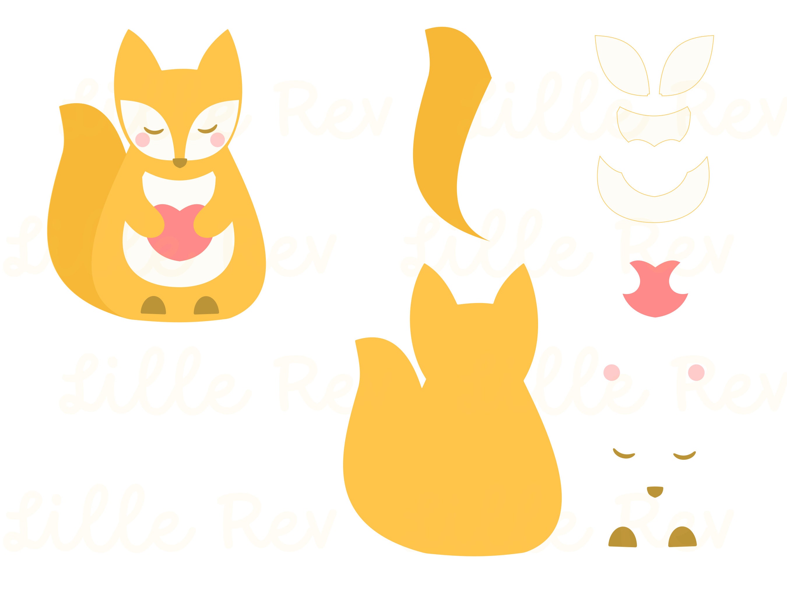 FOX SVG Cutting Layered Clipart for Cricut Vinyl /woodland Animal for ...