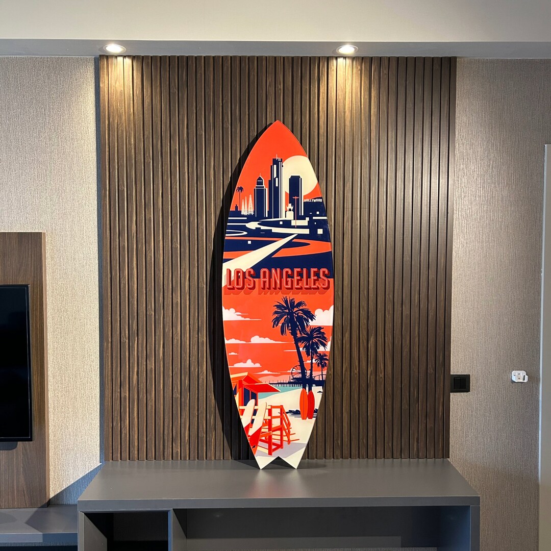 Los Angeles Theme Decorative Surfboard Plexiglass Acrylic Surfboard ...
