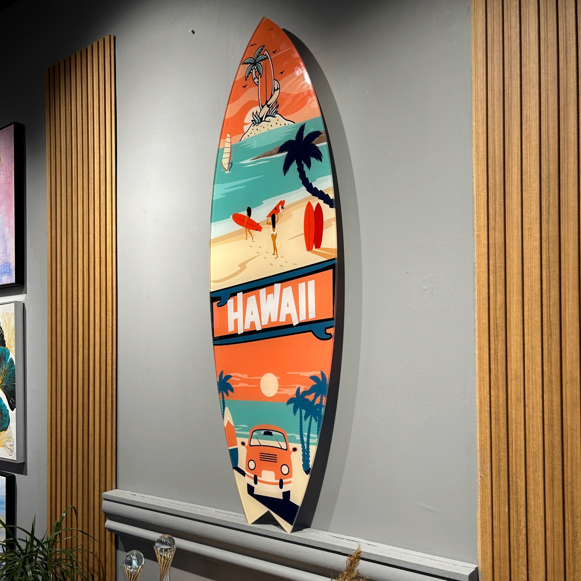 Hawaii Theme Decorative Surfboard Plexiglass Acrylic Surfboard Shaped ...