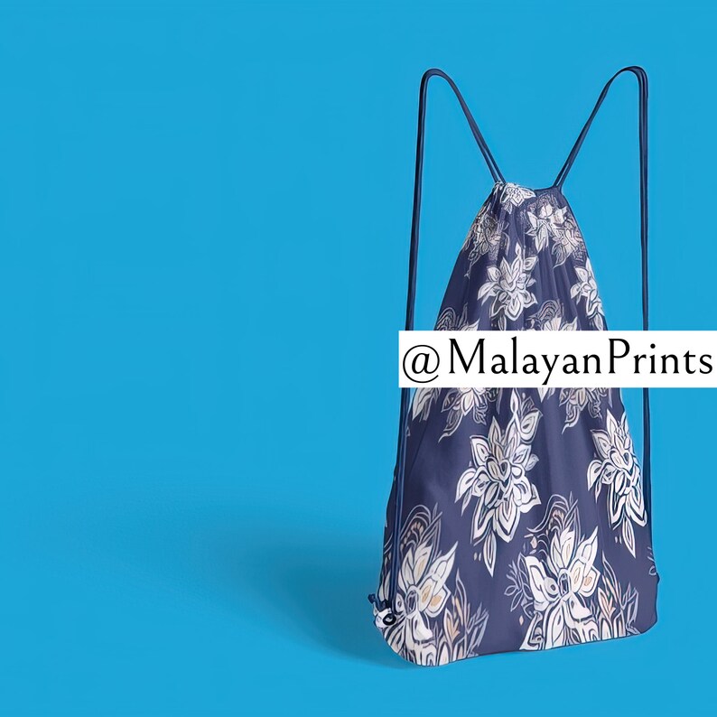 Set of 8 High Quality Blue Batik Digital Paper Seamless Design Wax ...