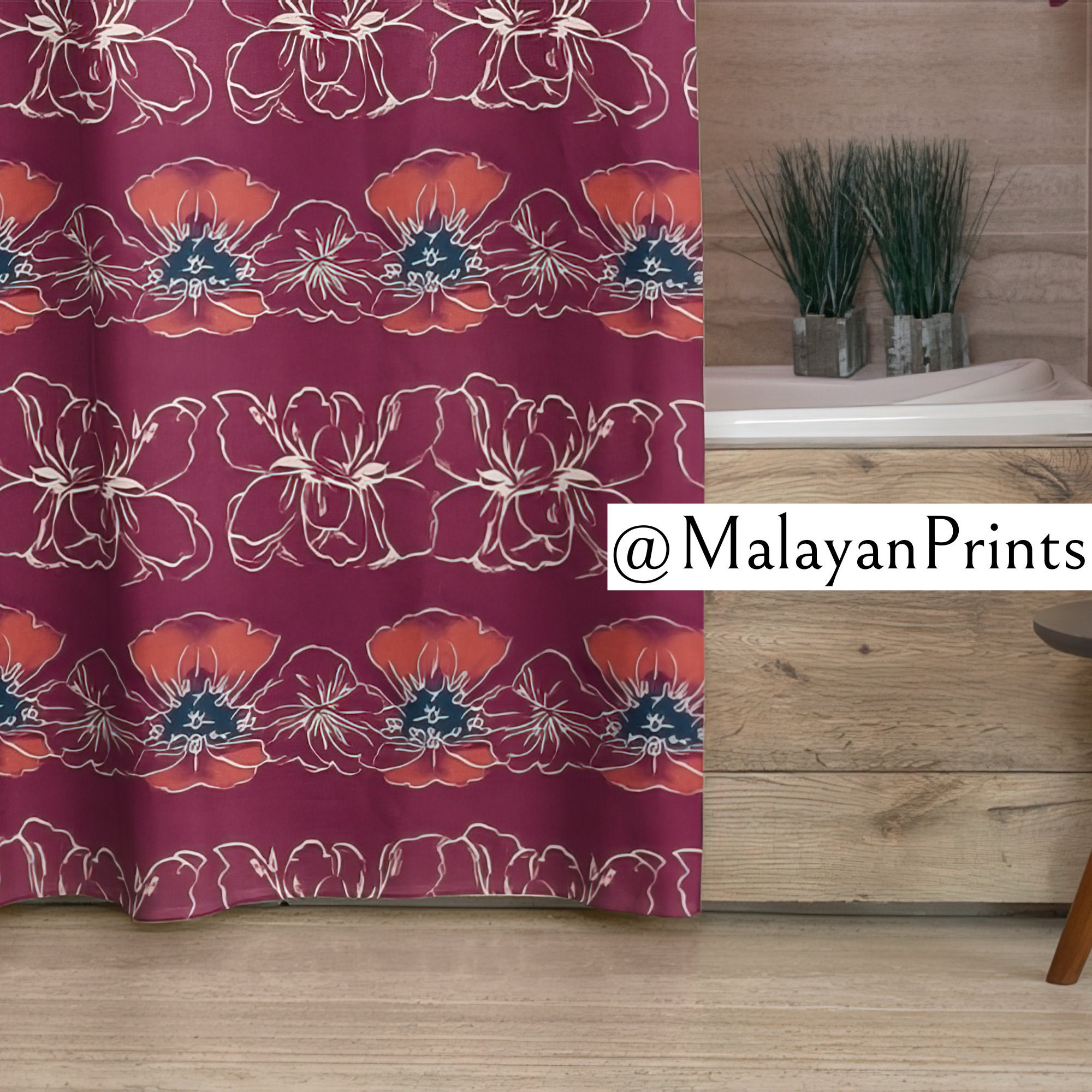 Set of 13 High Quality Red Batik Digital Paper Seamless Design, Wax ...