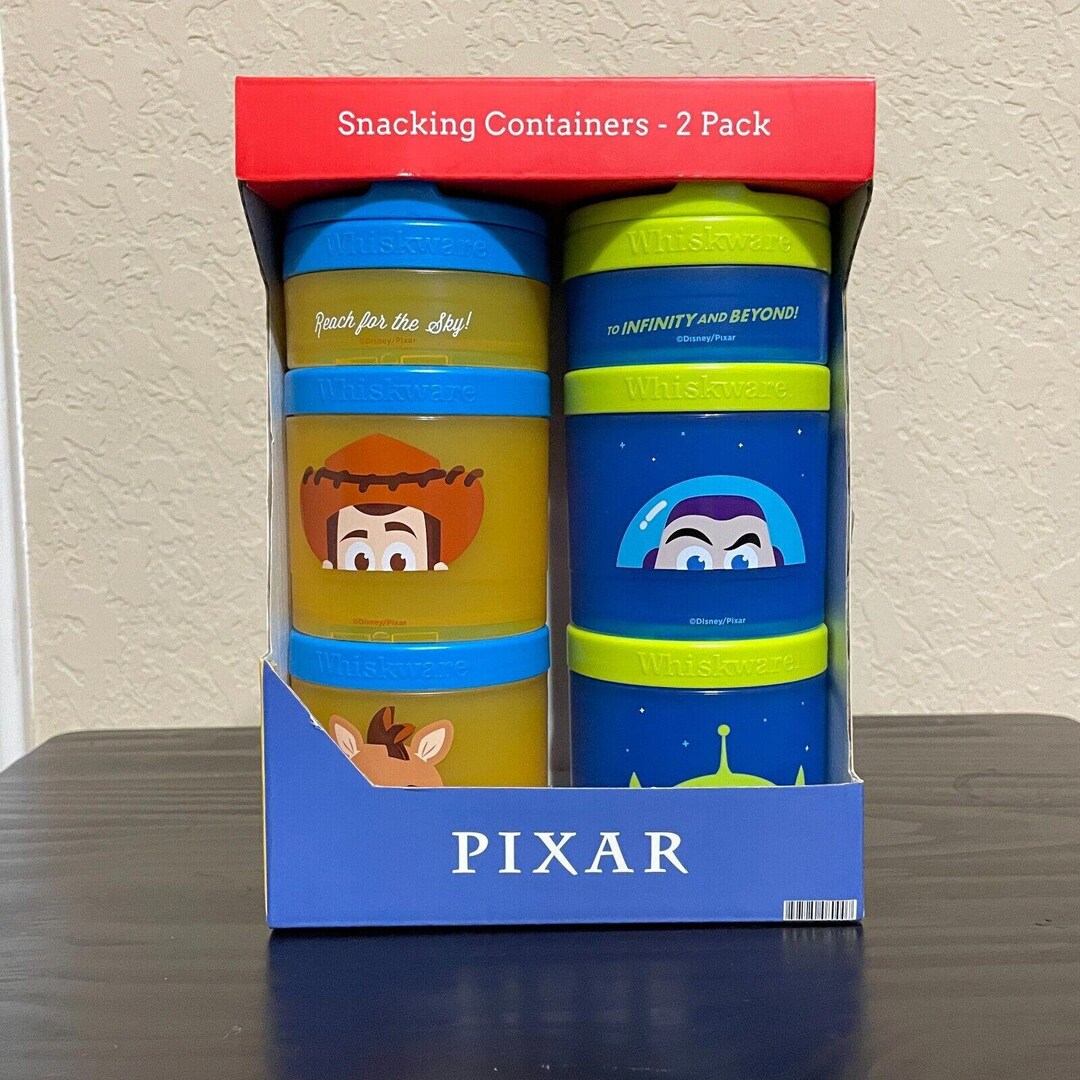 NEW Disney Pixar Stackable Snack Containers Cups for Kids, Toy Story ...