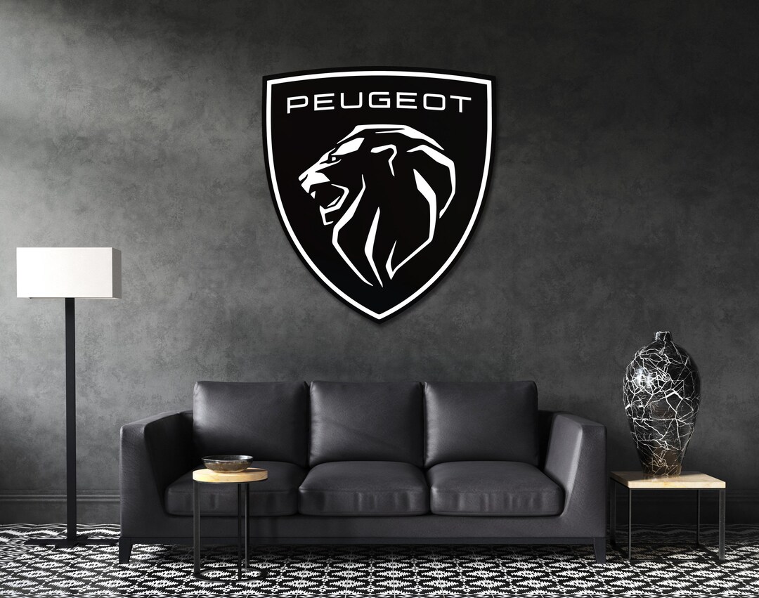 Glossy Acrylic Laser Cut Peugeot Logo, Acrylic Sign Peugeot Wall Decor ...