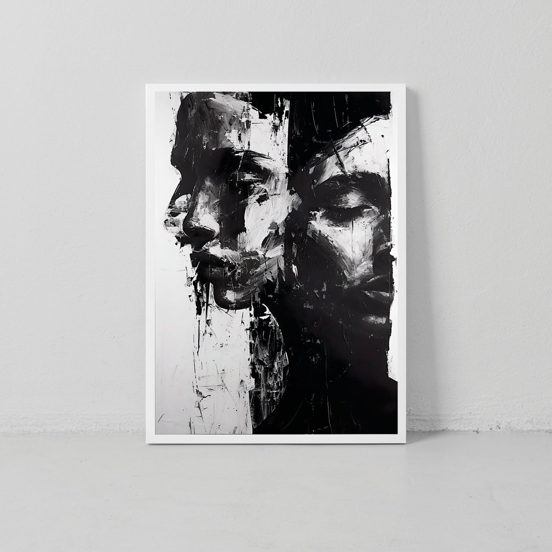 ALTER EGO (printable) · Expressionist Faces in Black and White ...