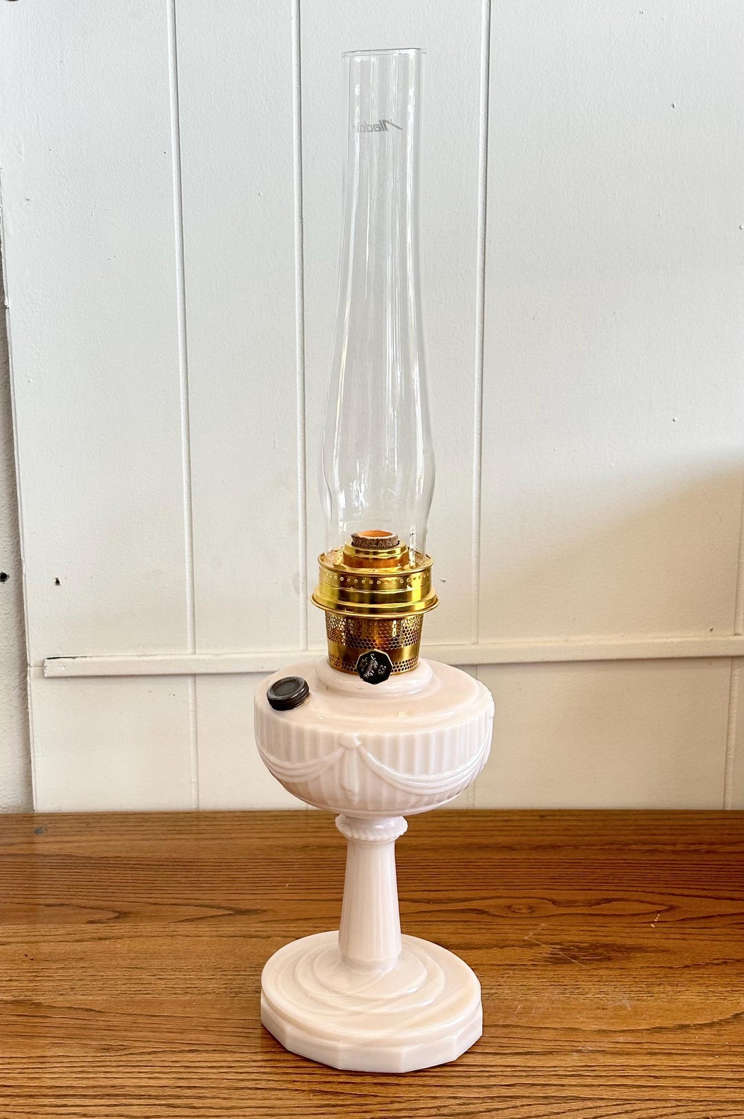 Pink Glass Aladdin Oil Lamp - Etsy