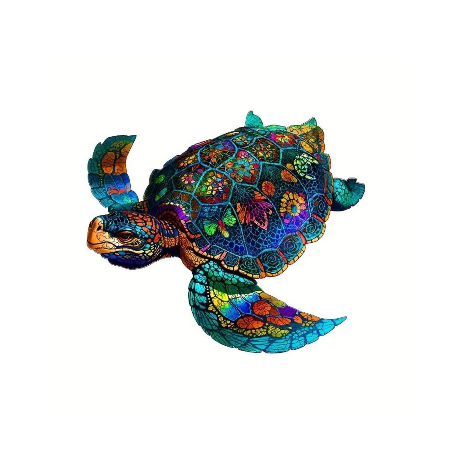 Wooden Jigsaw Puzzle- Turtle Laser Cut Puzzle - Mindfulness ...