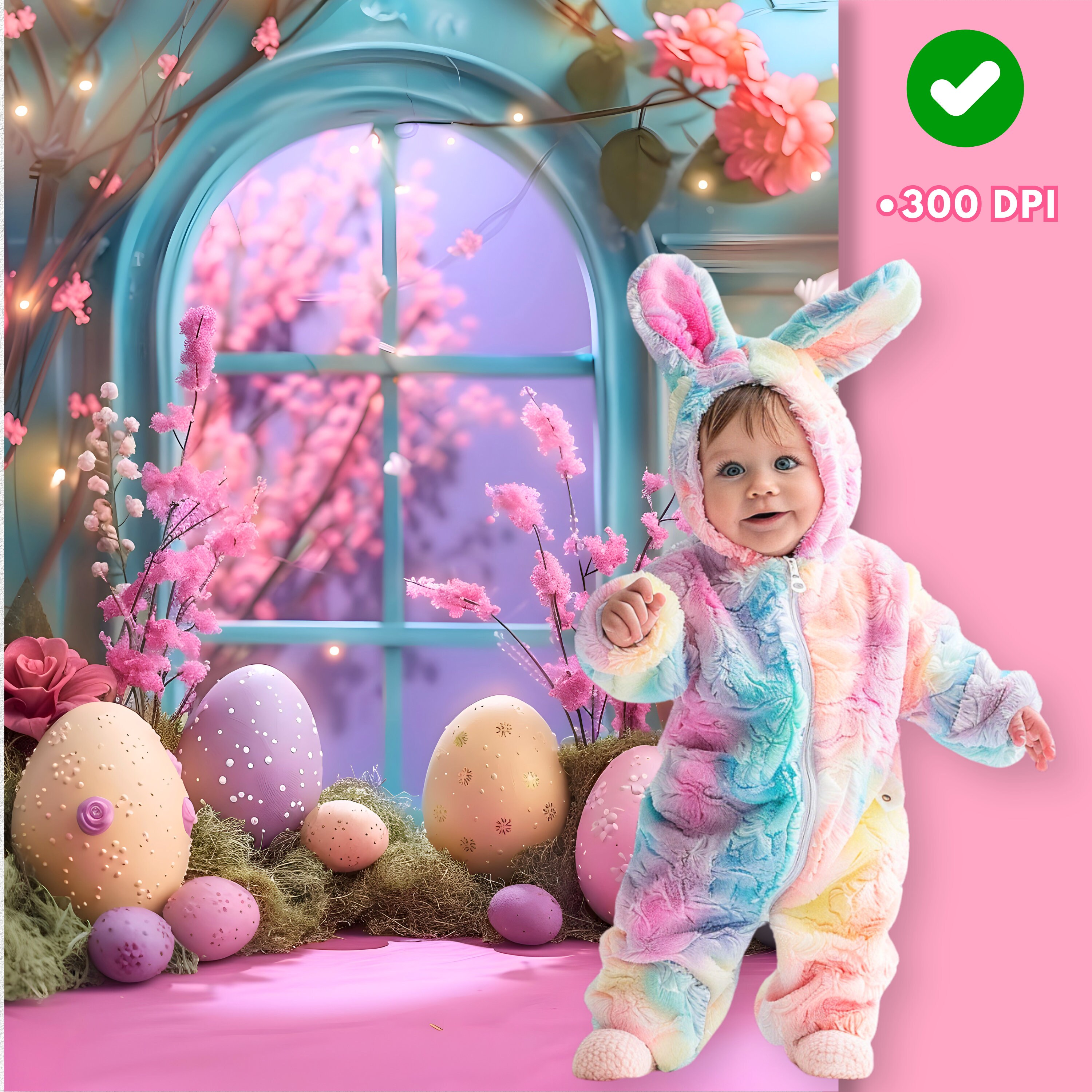 150 Easter Backdrop Bundle / Pastel Color Easter Digital Backdrop ...