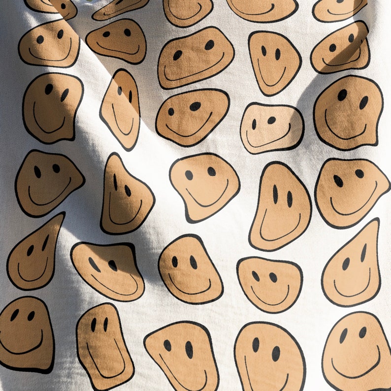 Happy Smiley Face Throw Blanket, Retro Woven Wall Tapestry, Groovy ...