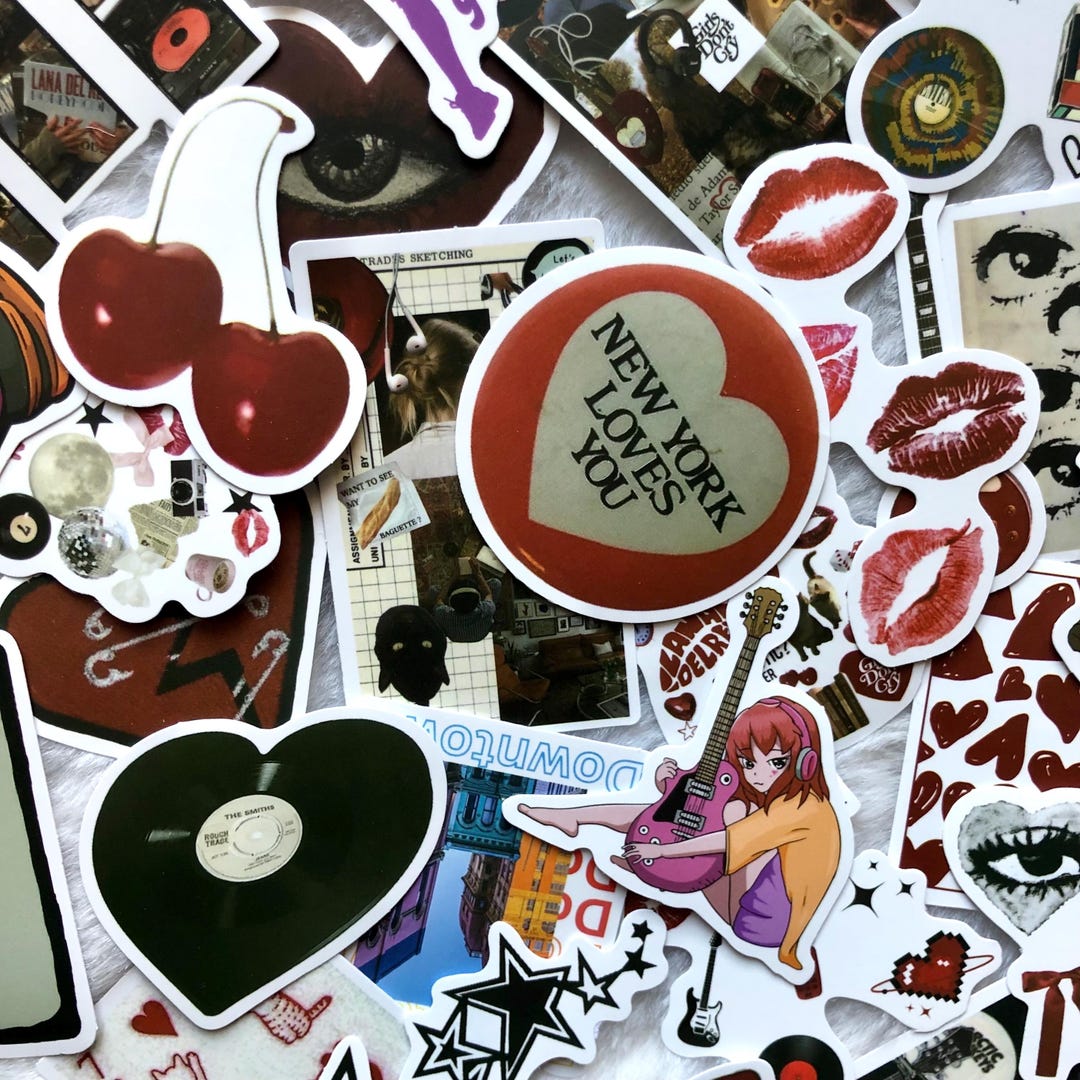 50PCS Downtown Girl Stickers, Cute Stickers Pack, Aesthetic Stickers ...