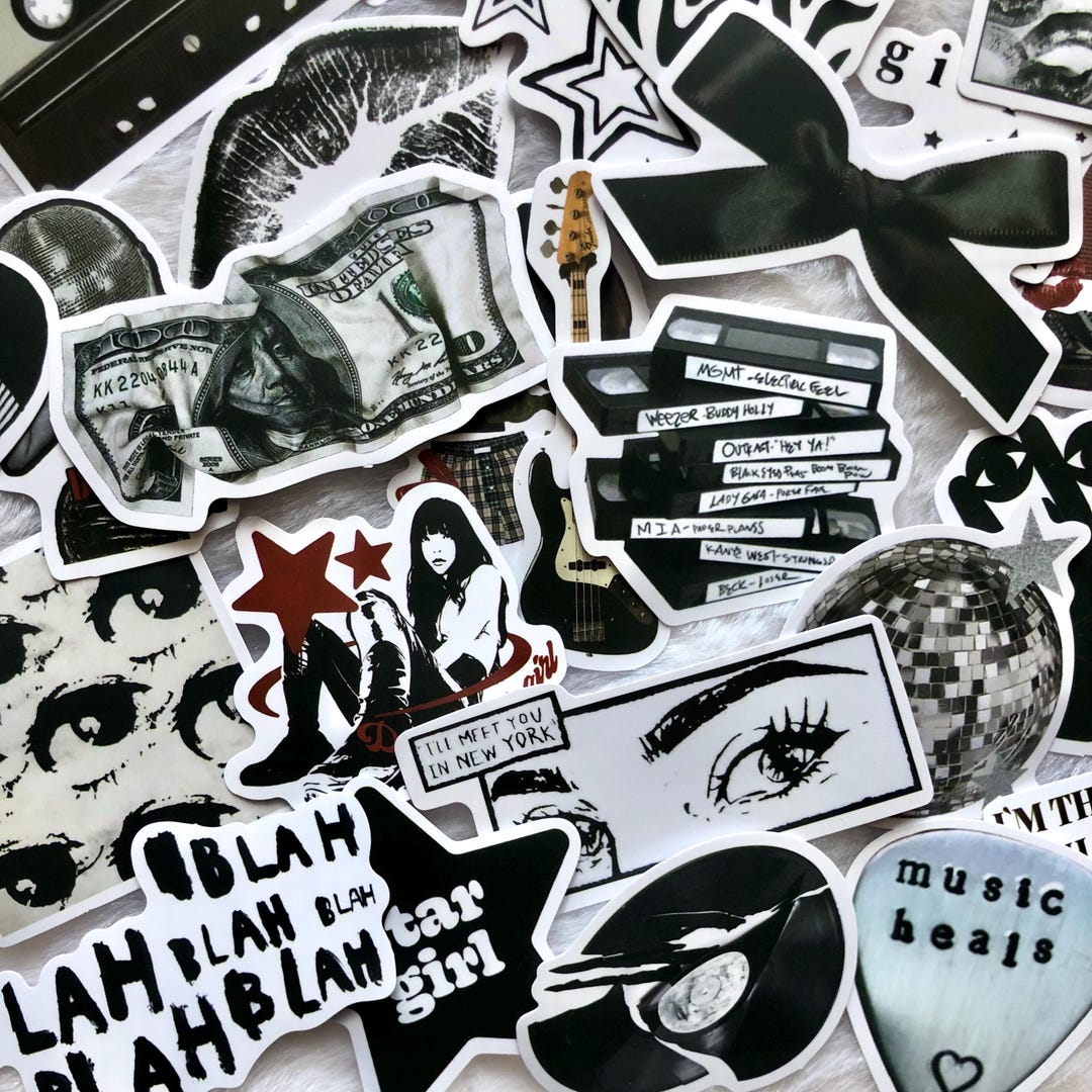 50pcs Star Girl Stickers Pack, Downtown Girl Aesthetic Stickers Set ...