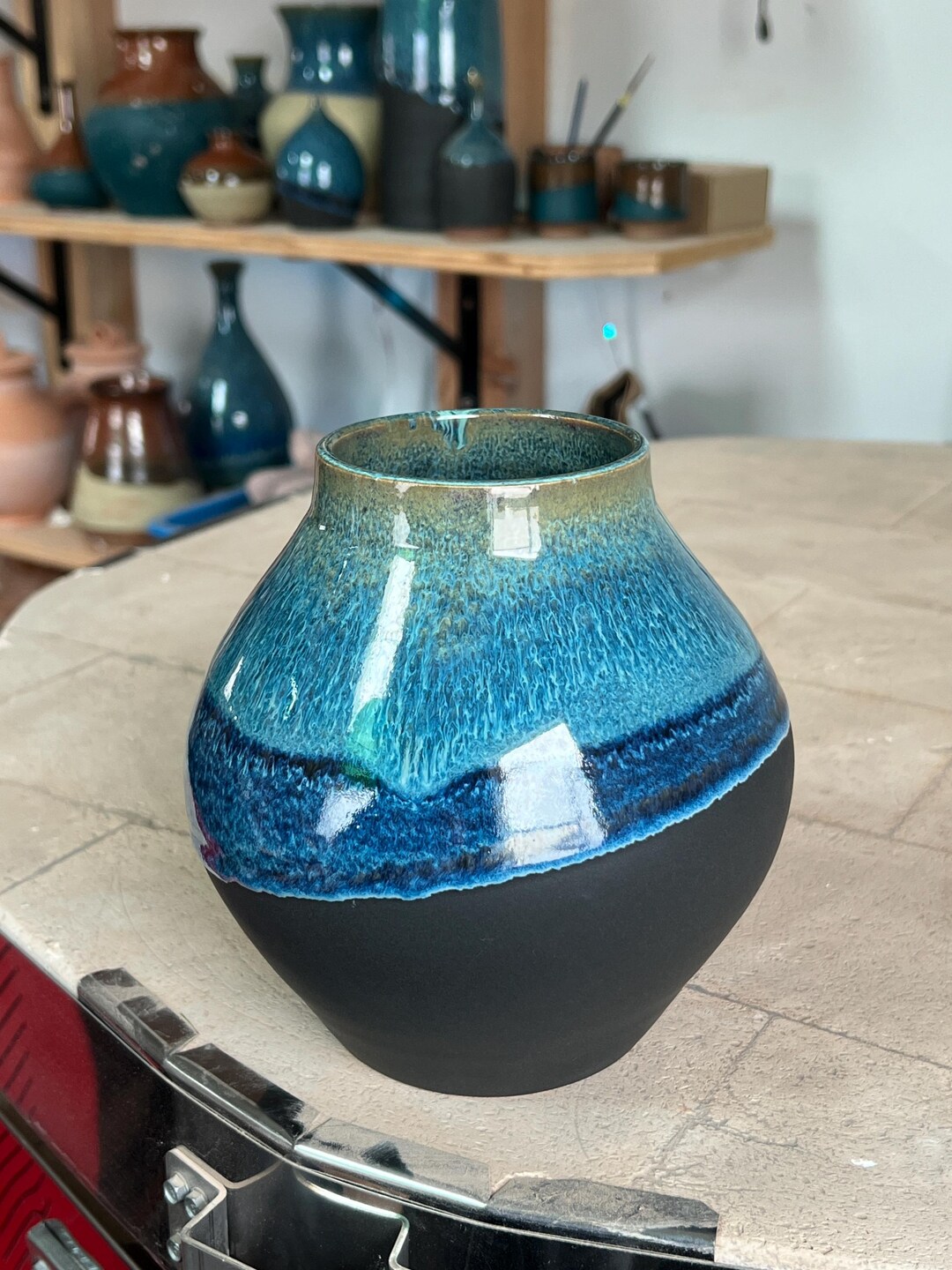 Waterfall and Slate Tall Vase - Etsy