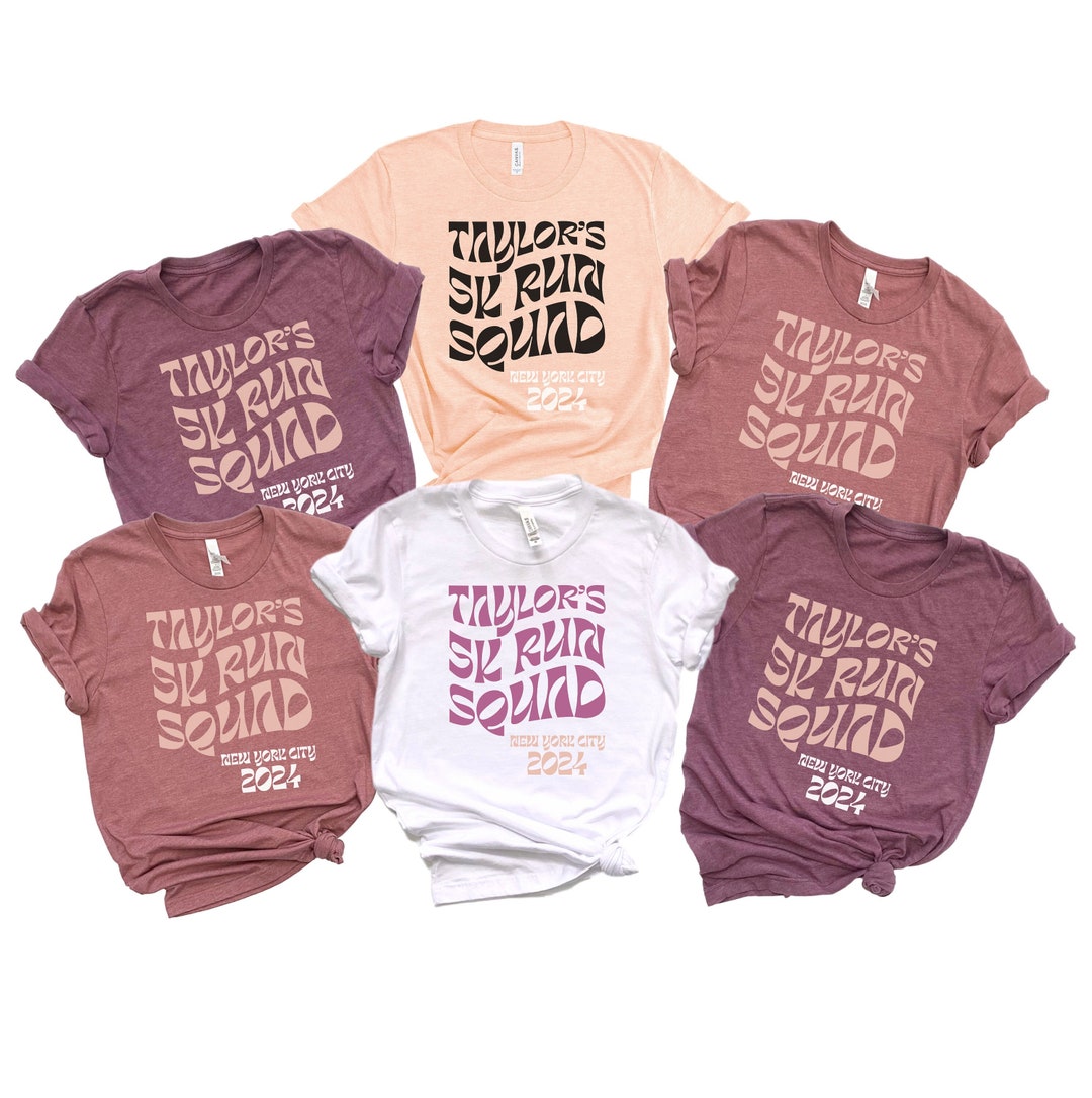 Group Marathon Support Tee, Custom Marathon Support Crew Shirt, Team ...