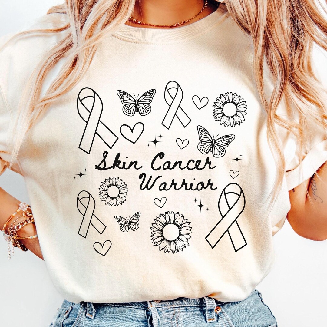 Skin Cancer Shirt for Women, Skin Cancer Tshirt Cancer Warrior Gift ...