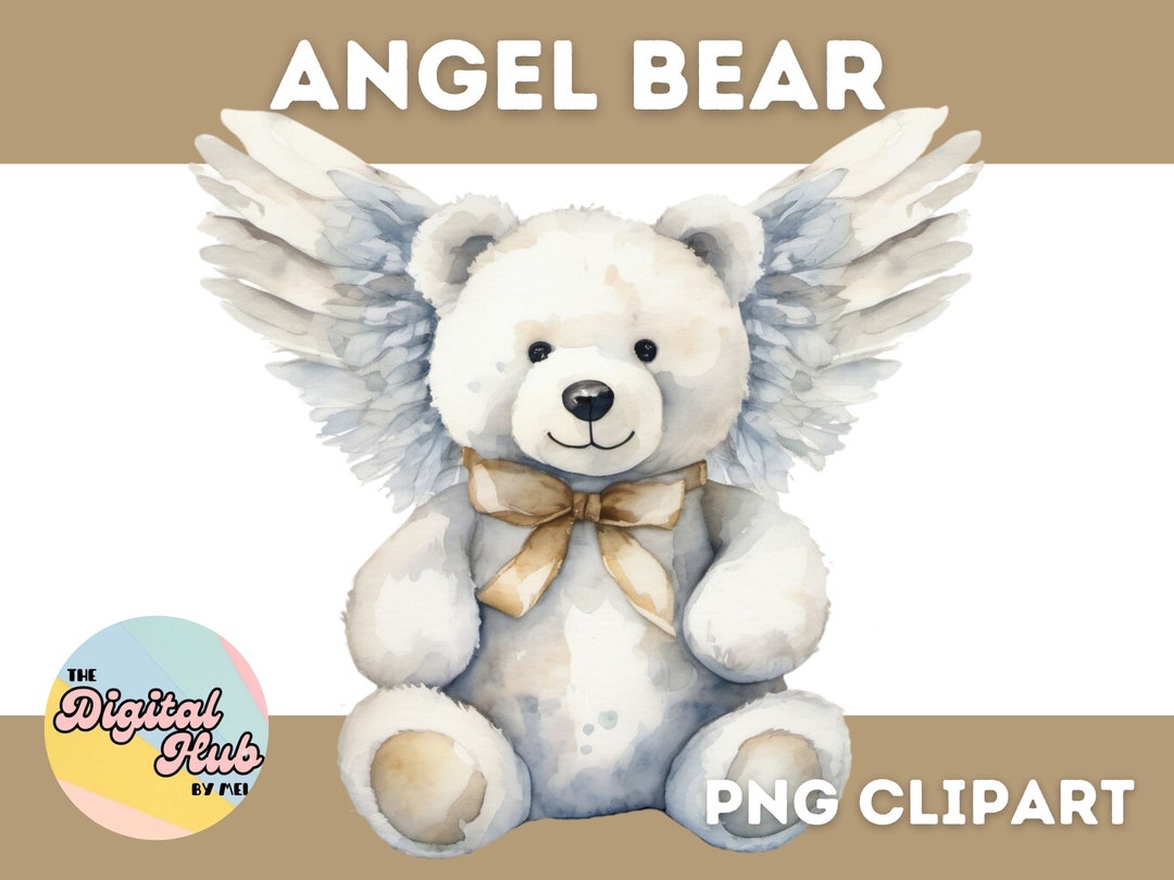 Watercolour Bear Clipart, Teddy Bear Png, Digital Png Image, Png ...