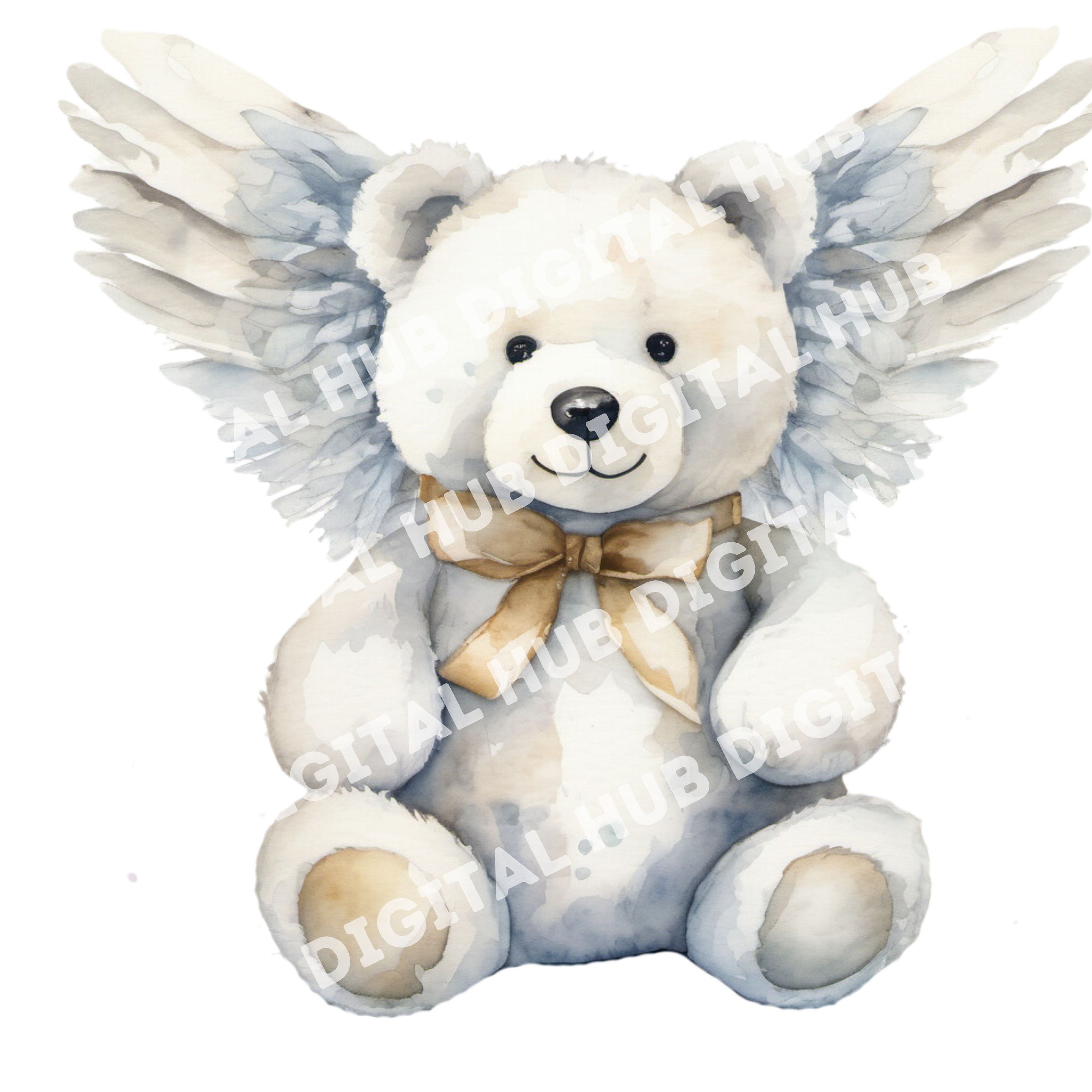 Watercolour Bear Clipart, Teddy Bear Png, Digital Png Image, Png ...