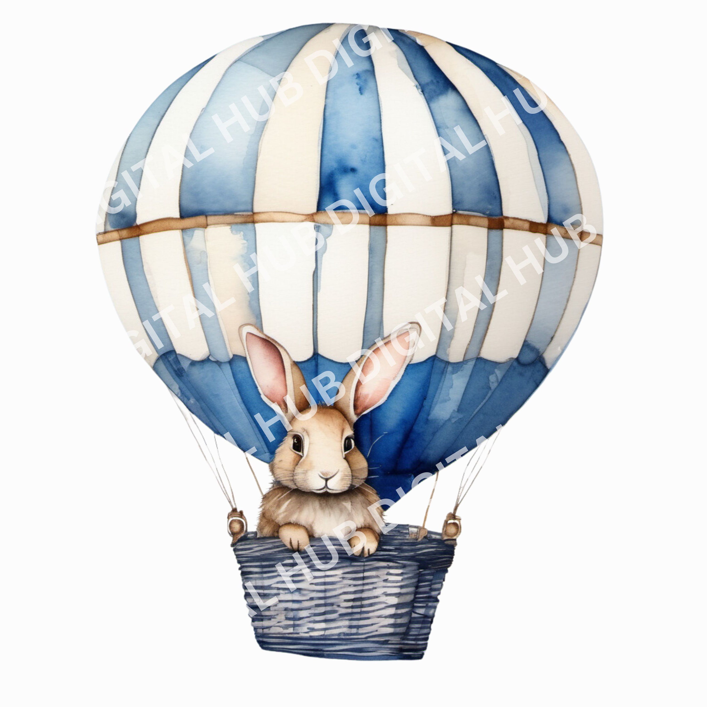 Watercolour Rabbit Clipart, Rabbit Png, Digital Png Image, Png Designs ...