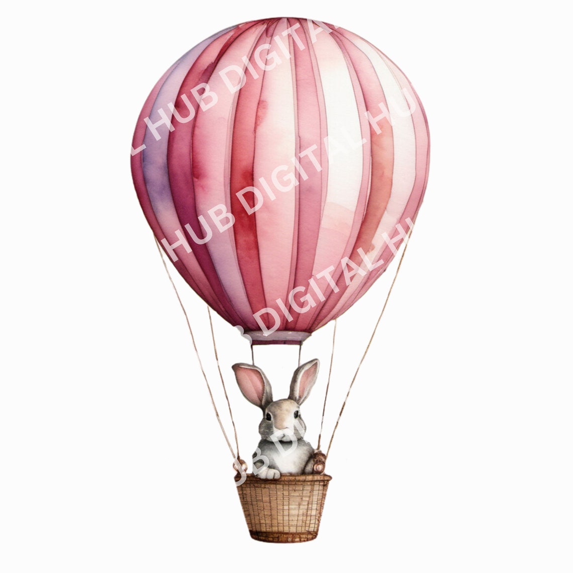 Watercolour Rabbit Clipart, Rabbit Png, Digital Png Image, Png Designs ...