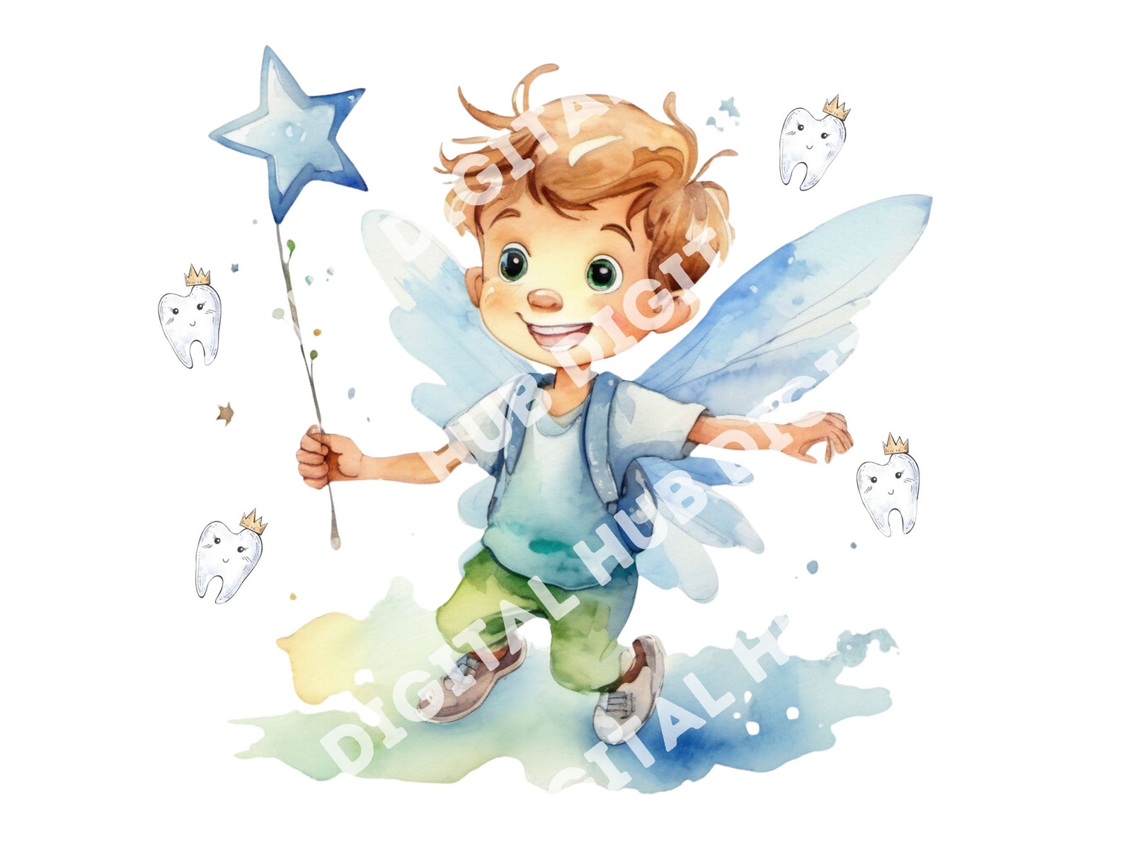 Watercolour Fairy Clipart, Tooth Fairy Png, Digital Png Image, Png ...