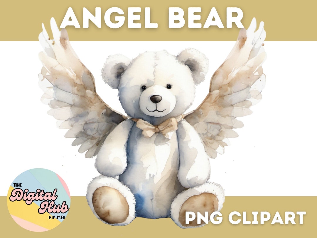 Watercolour Bear Clipart, Teddy Bear Png, Digital Png Image, Png ...