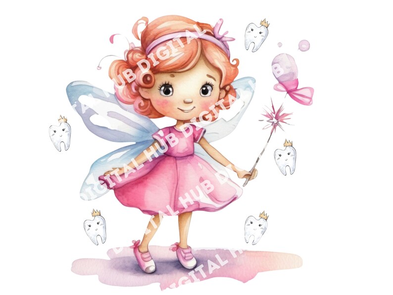 Watercolour Fairy Clipart, Tooth Fairy Png, Digital Png Image, Png ...