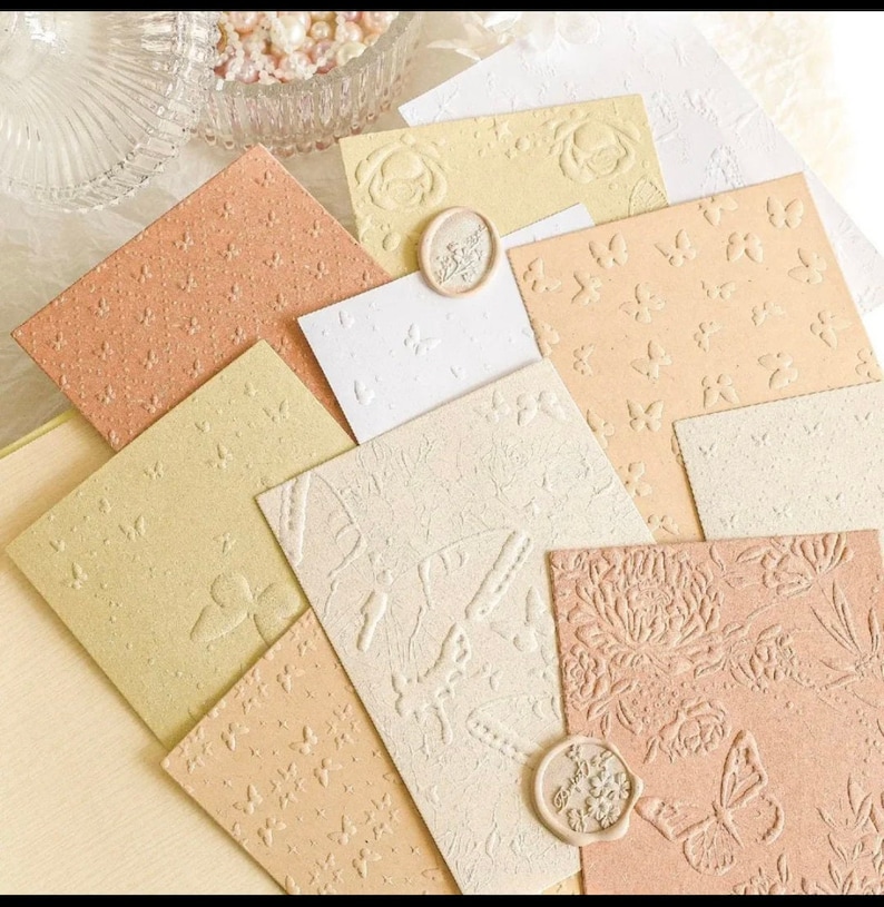 Beautiful Embossed Cardstock Paper - Etsy