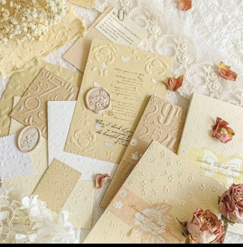 Beautiful Embossed Cardstock Paper - Etsy