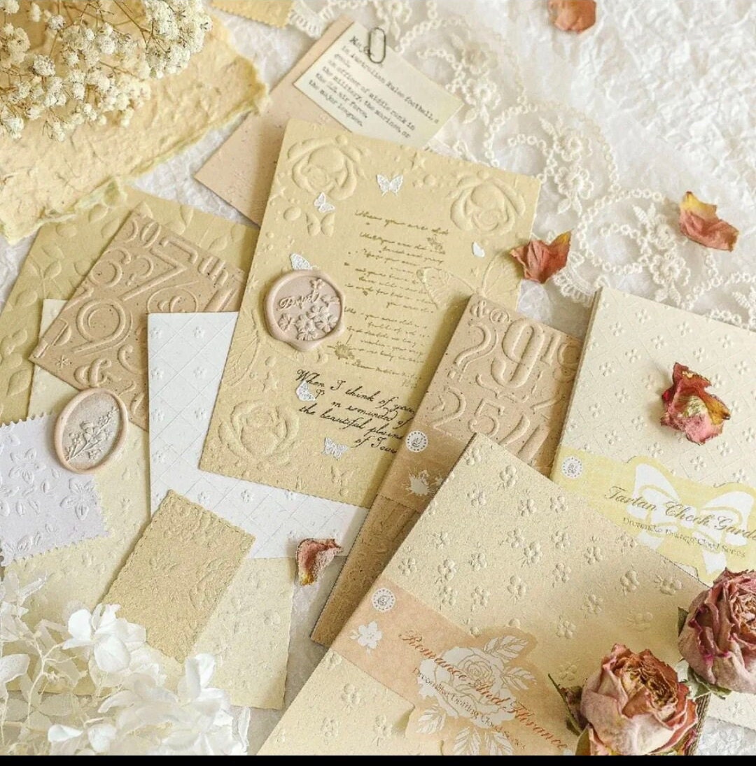 Beautiful Embossed Cardstock Paper - Etsy