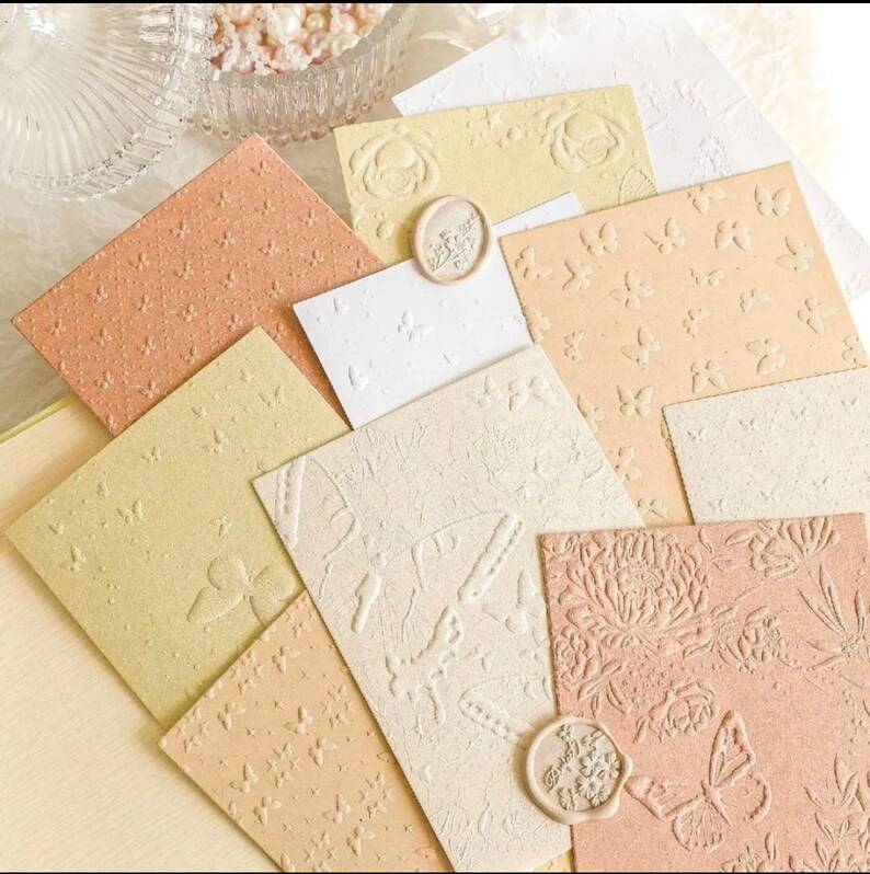 Beautiful Embossed Cardstock Paper - Etsy