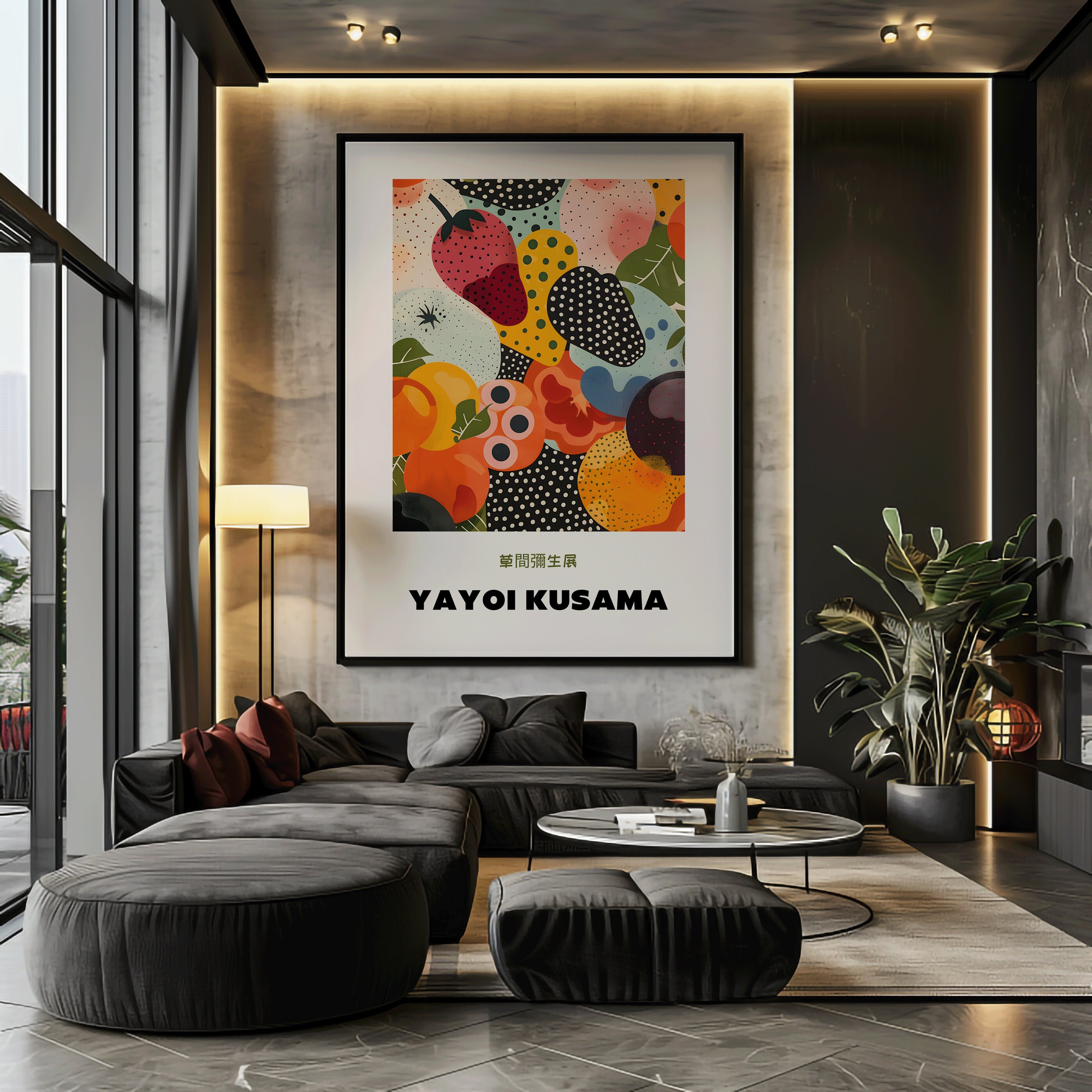 Yayoi Kusama Poster Fruits Style Pop Art as Modern Wall Art for the ...