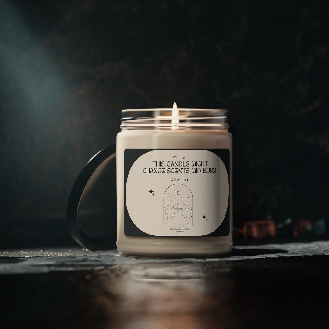 Zodiac Gemini Gleam Personalized Sarcastic Birthday Gift 9oz Soy ...