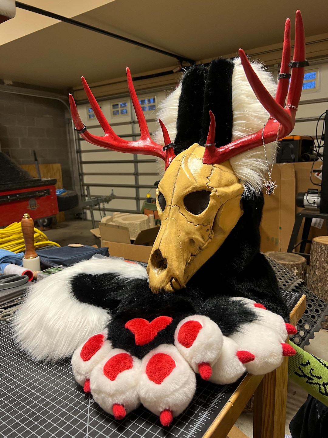 PRICE DROP! Skulldog Fursuit Mini Partial Wendigo Deer - Etsy