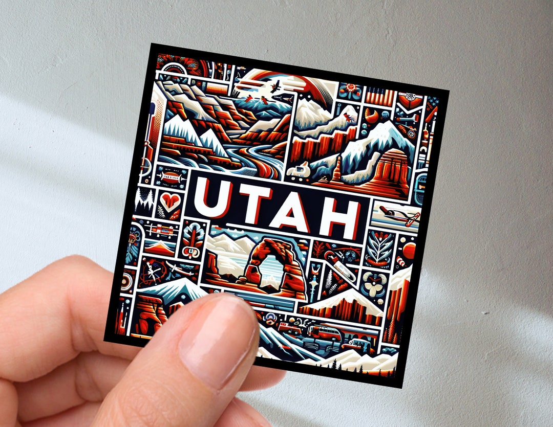 Utah Square Statestickers: Indooroutdoor Vinyl Sticker 2x2 - Etsy