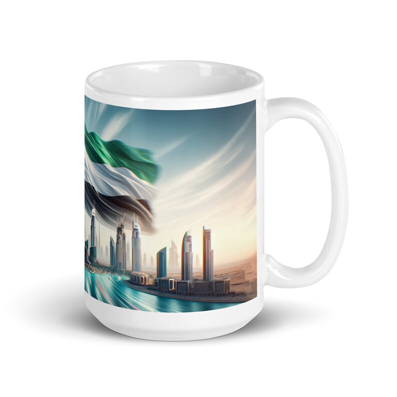 United Arab Emirates Flag White Glossy Mug - Etsy