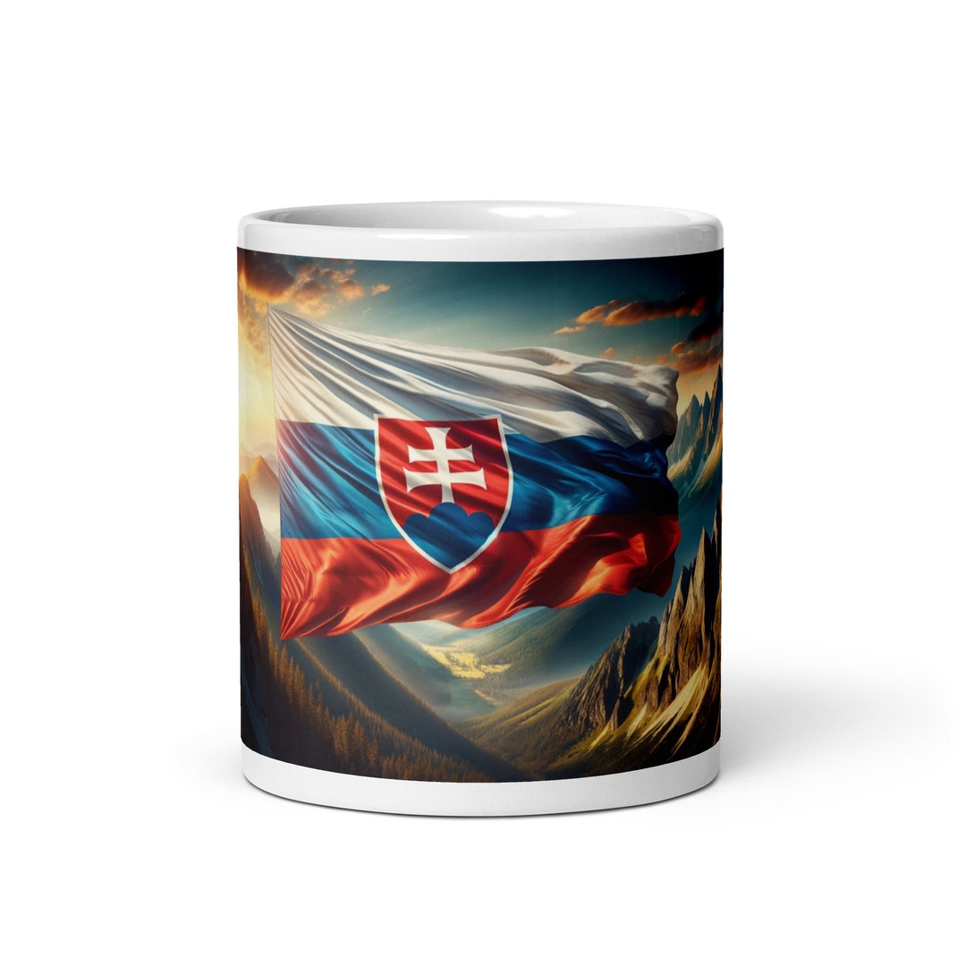 Slovakia Flag White Glossy Mug - Etsy