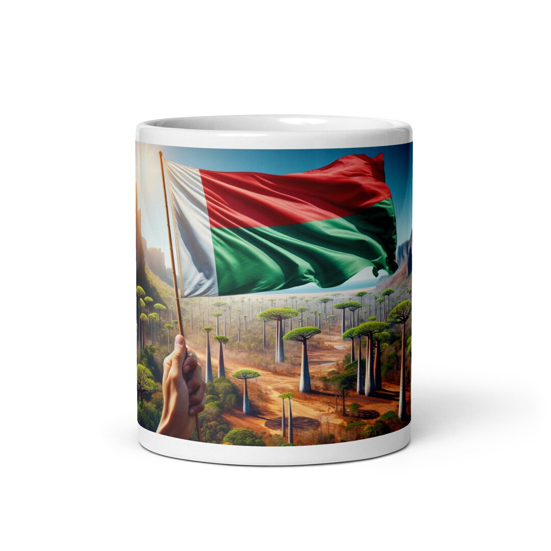 Madagascar Flag White Glossy Mug - Etsy