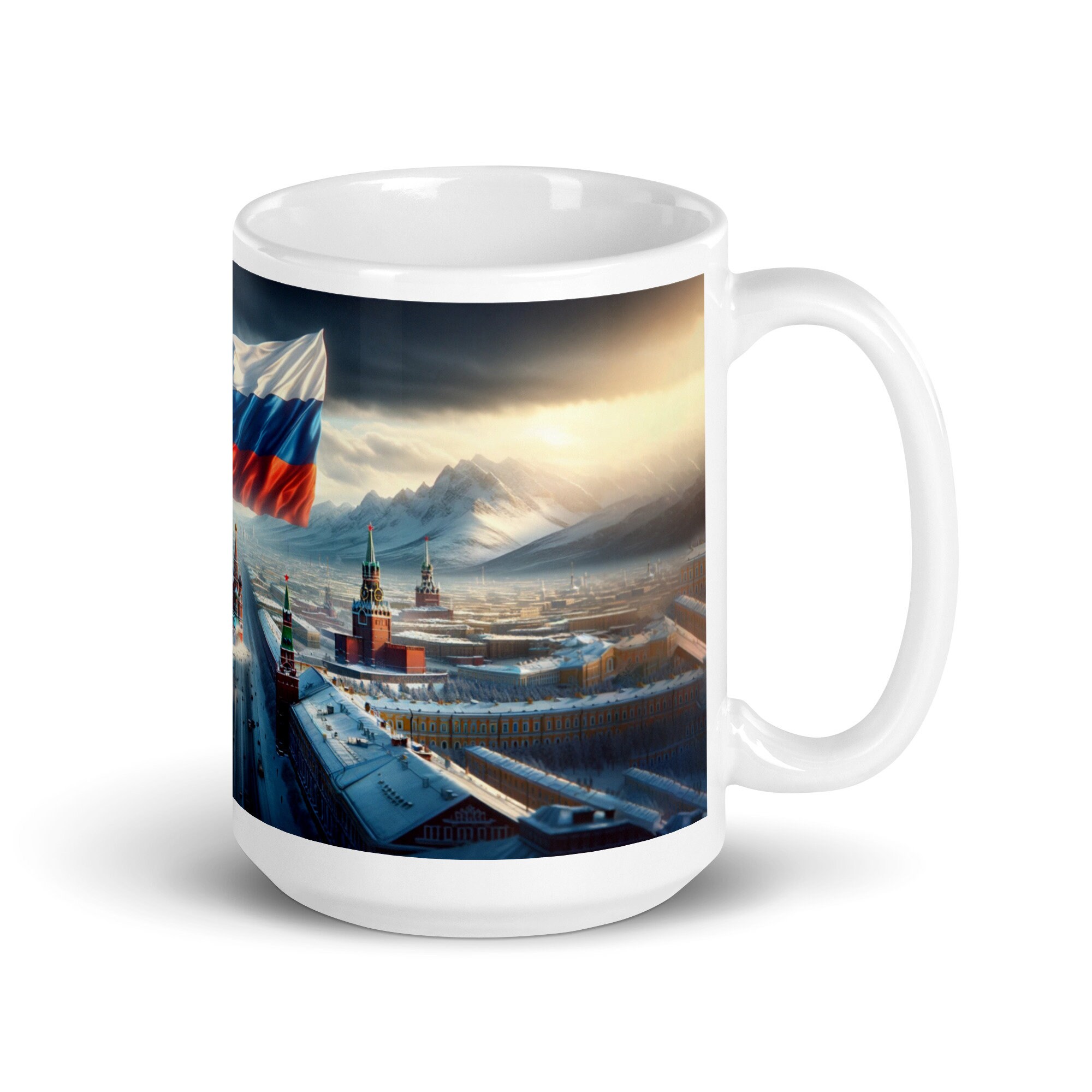 Russia Flag White Glossy Mug - Etsy