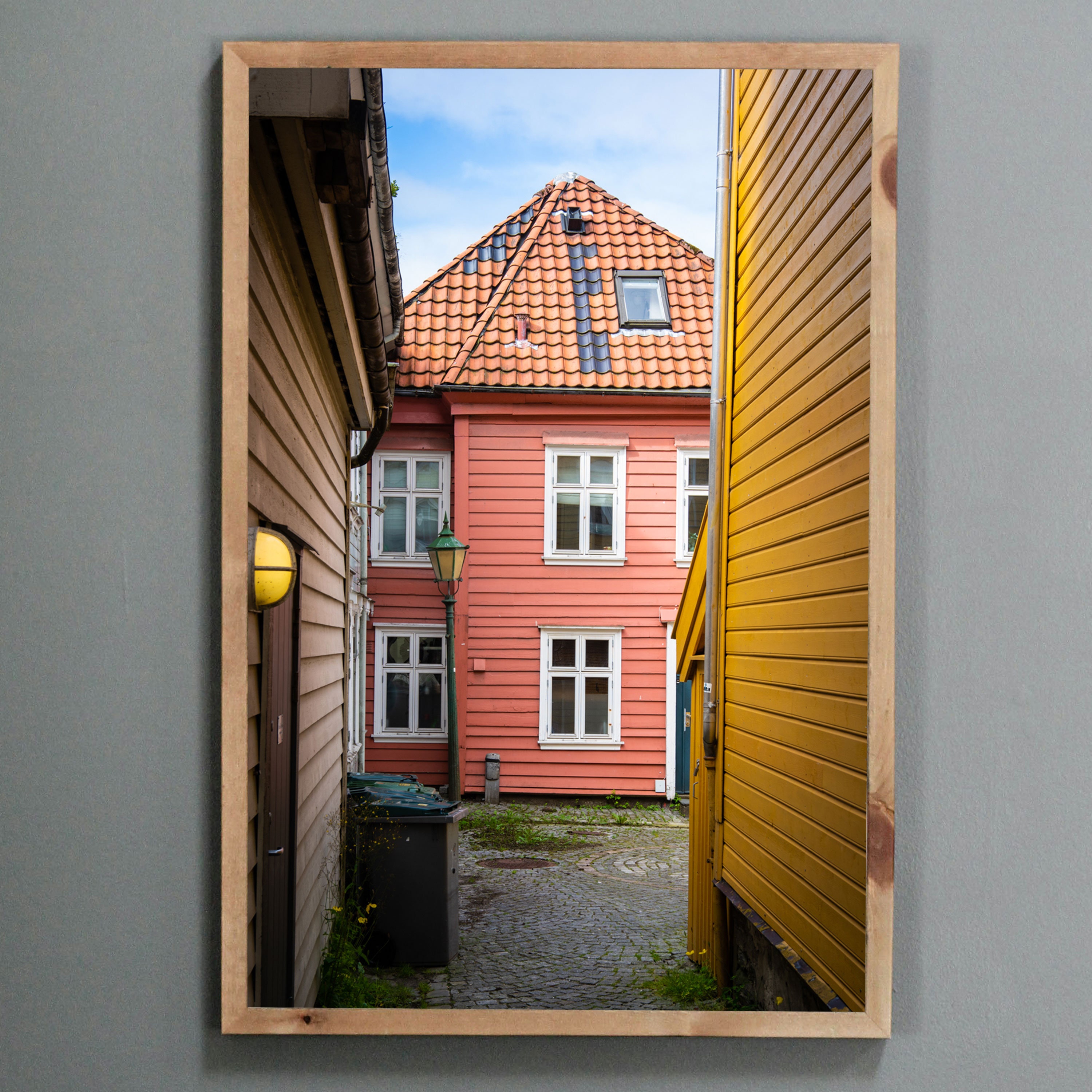 Norwegian Colorful Houses in Bergen, Norway. Collection of 3 Digital ...