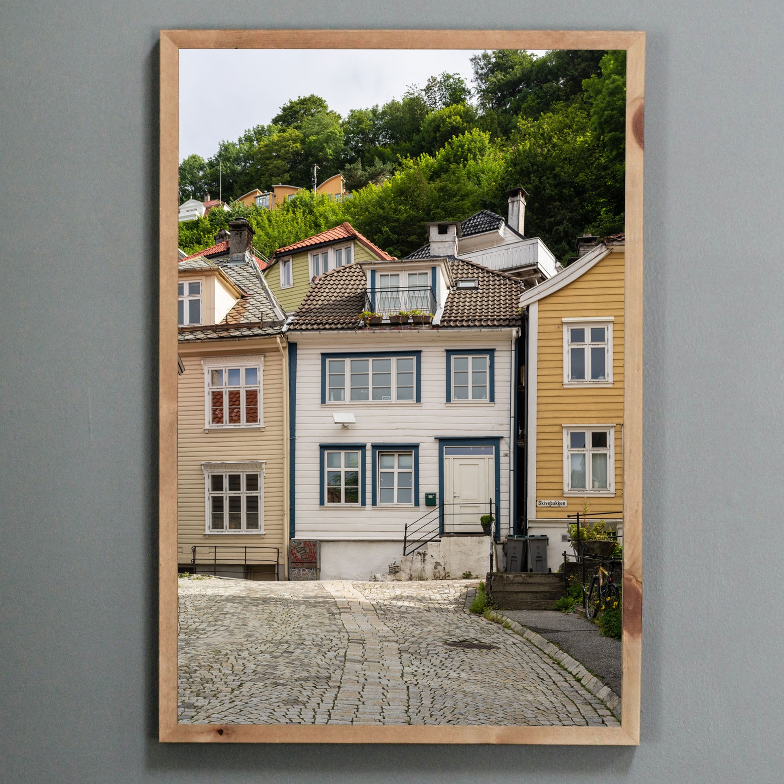 Norwegian Colorful Houses in Bergen, Norway. Collection of 3 Digital ...