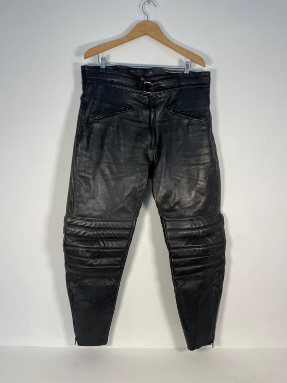 Vintage Akito Japanese Racing Moto Leather Pants (Siz… - Gem