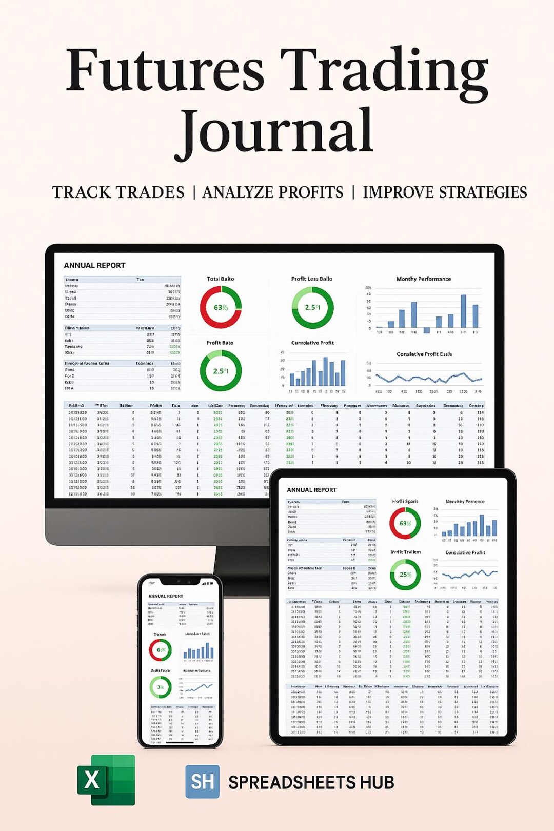 Futures Trading Journal Spreadsheet – Excel & Google Sheets Template ...