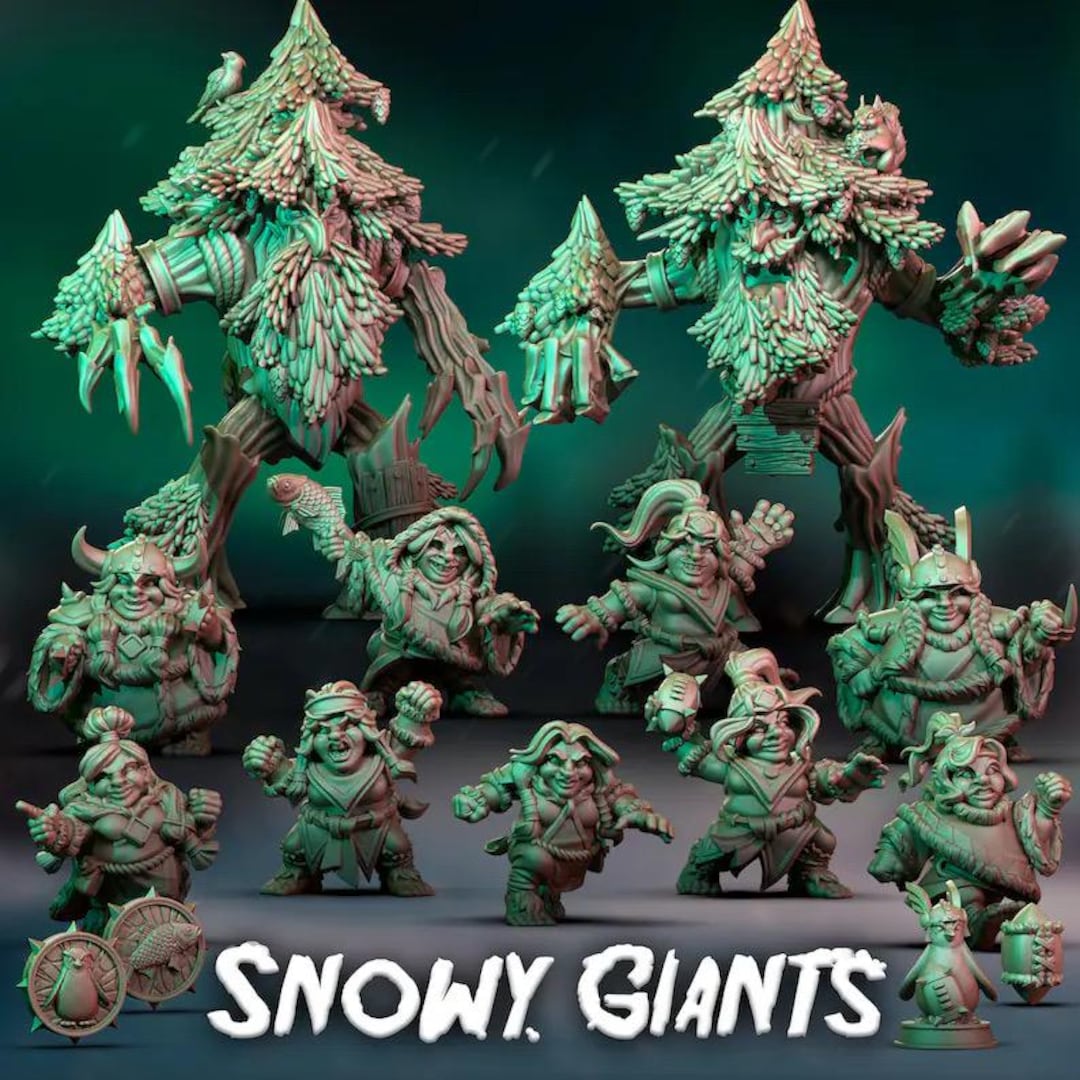 Fantasy Football Miniatures - Halflings "snowy Giants" Team - Punga - Etsy