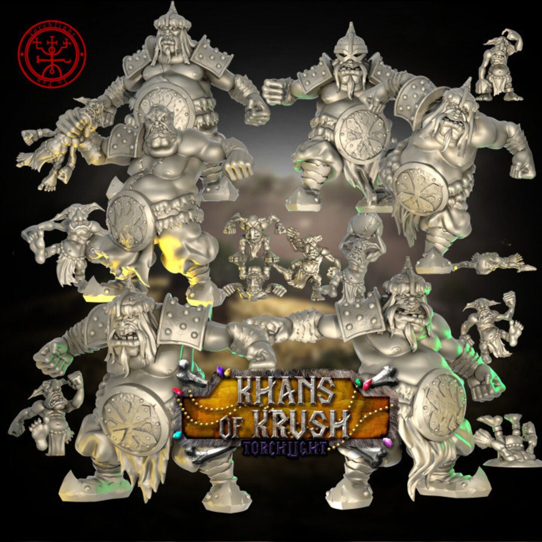 Fantasy Football Miniatures - Ogres "khans of Krush" Proxy Team - Torchlight - Etsy