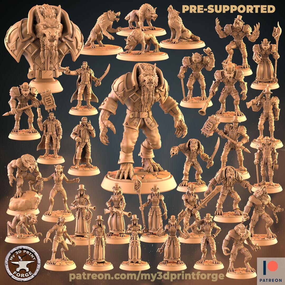 Warcraft Miniatures - Worgen - My3dprintforge - Etsy