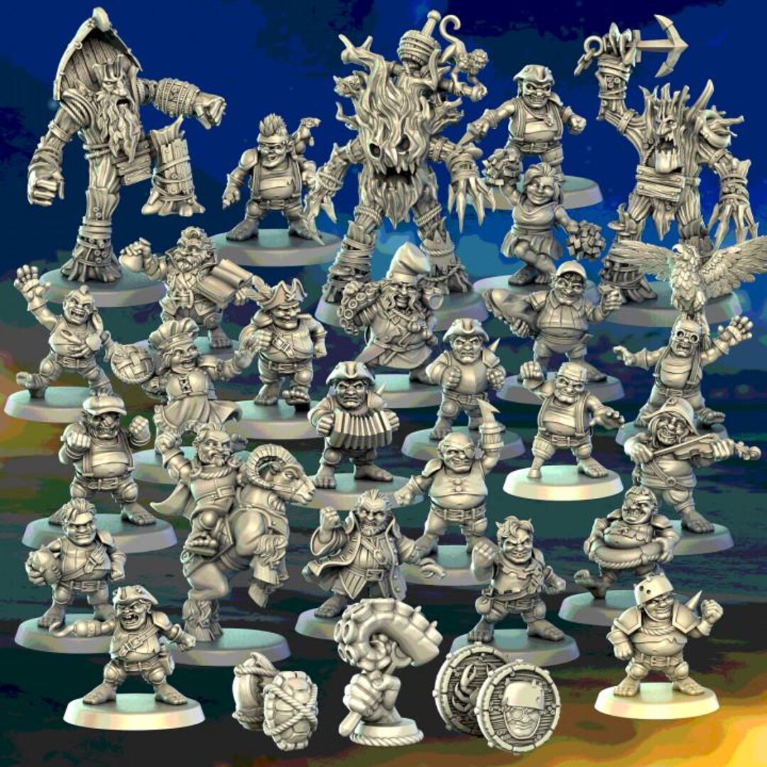 Fantasy Football Miniatures - Halflings "hungry Piranhas" Team - Punga ...
