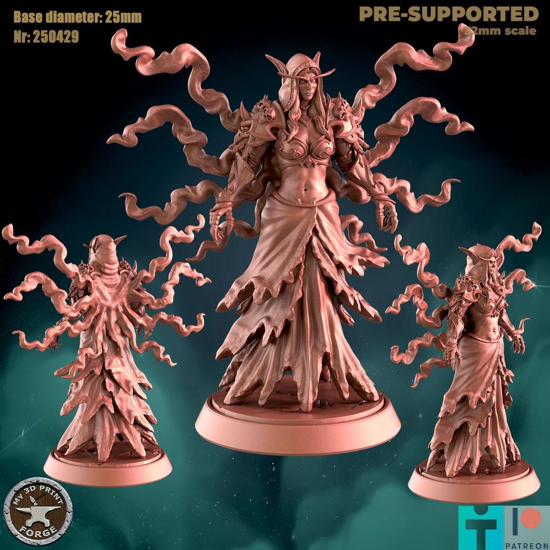 Warcraft Miniatures - Banshee Queen Sylvanas Windrunner ...