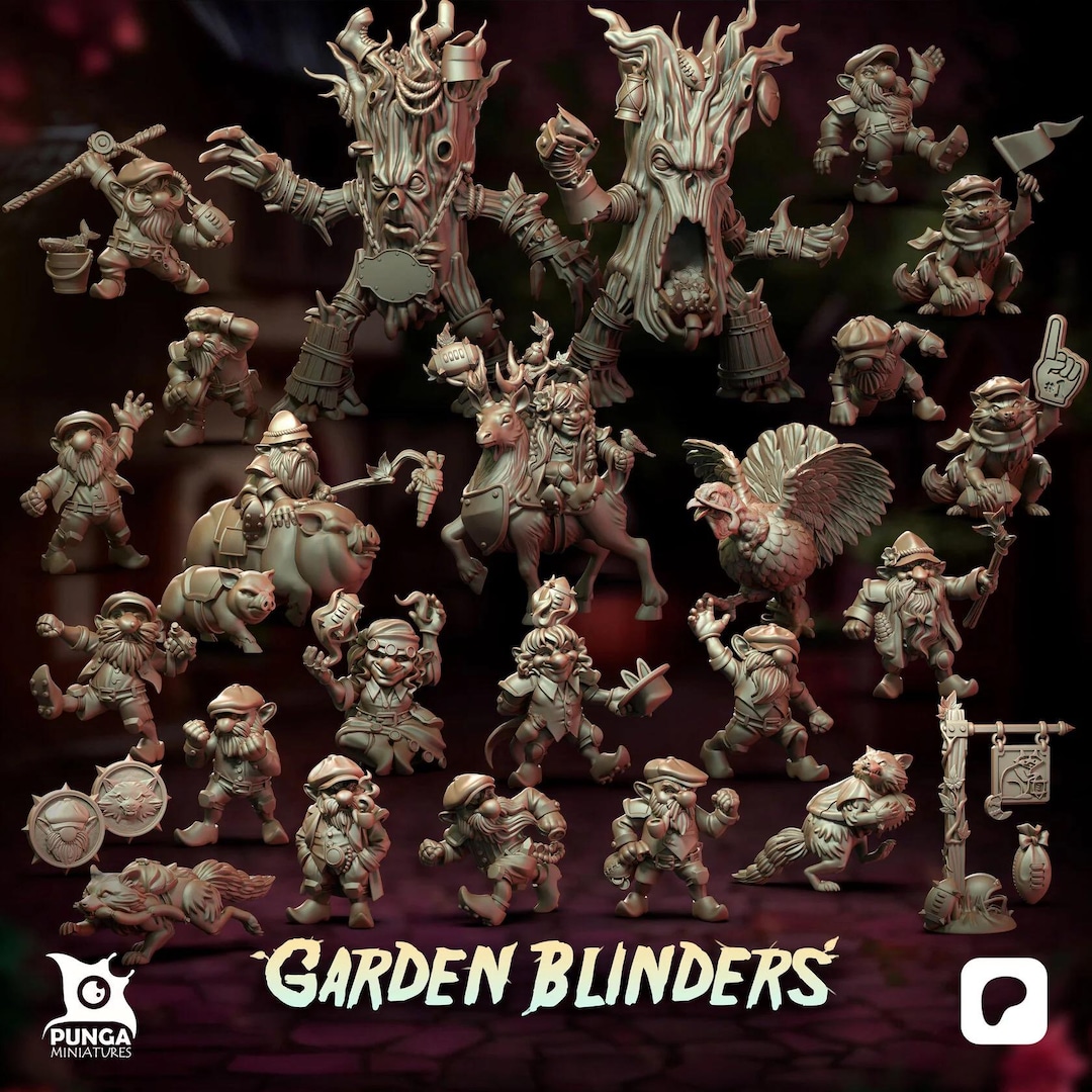 Fantasy Football Miniatures - Halflings/gnomes "garden Blinders" Team ...