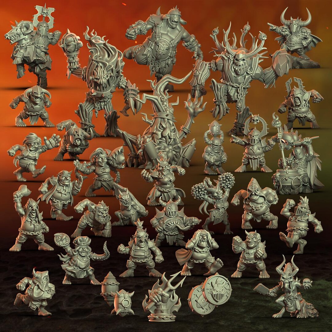 Fantasy Football Miniatures - Chaos Halflings "infernal Folks" Team ...