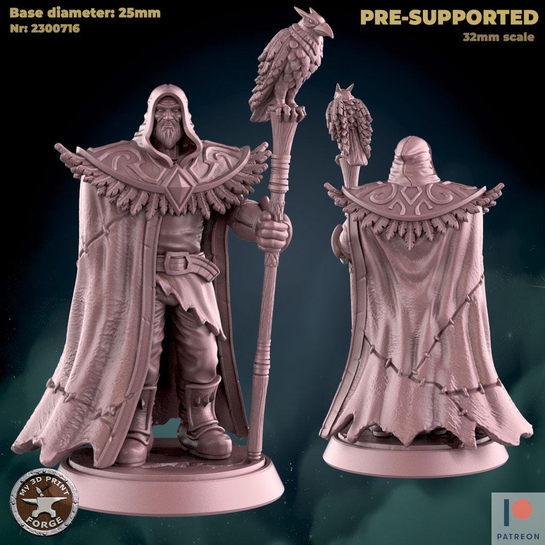Warcraft Miniatures - Medivh "the Guardian" - My3dprintforge - Etsy