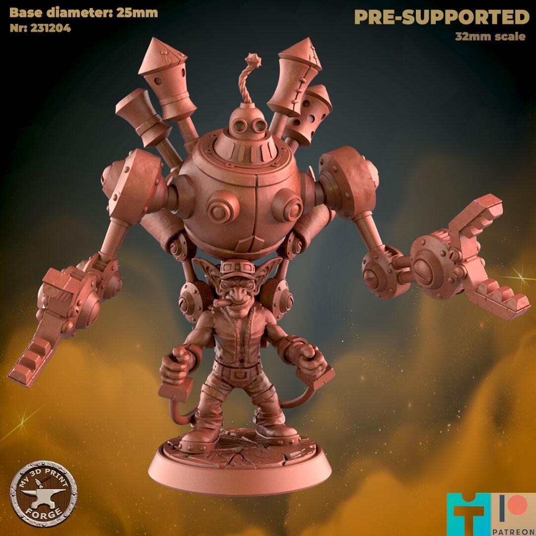 Warcraft Miniatures - Goblin Leader Mech - My3dprintforge - Etsy