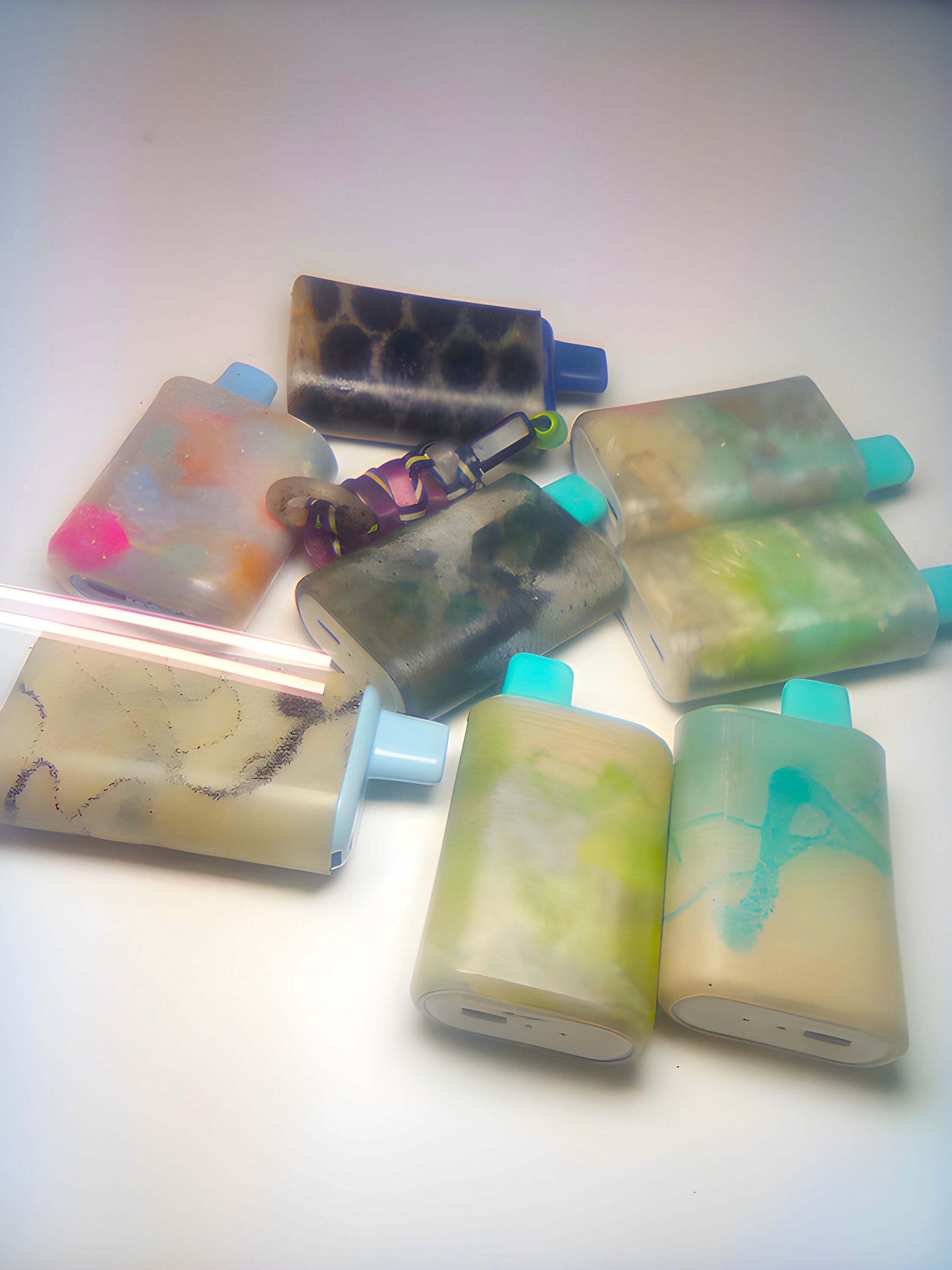 Crystal Vape Case Cali Bars Elf Bar BC5000 Tye Dye Hard Protective Case ...